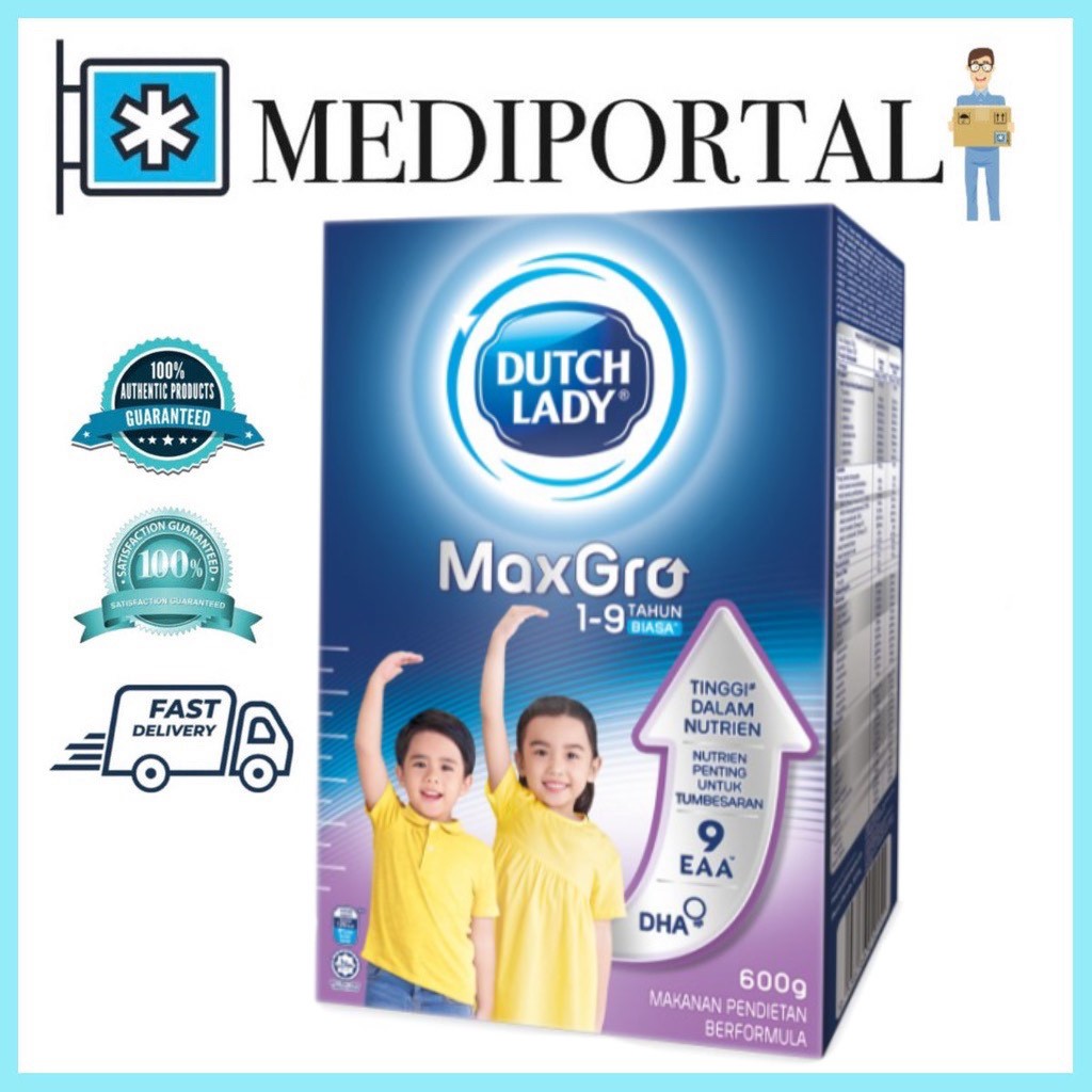 Mediportal Dutch Lady MaxGro 1-9 years 600g EXP 03/2025 | Shopee Malaysia