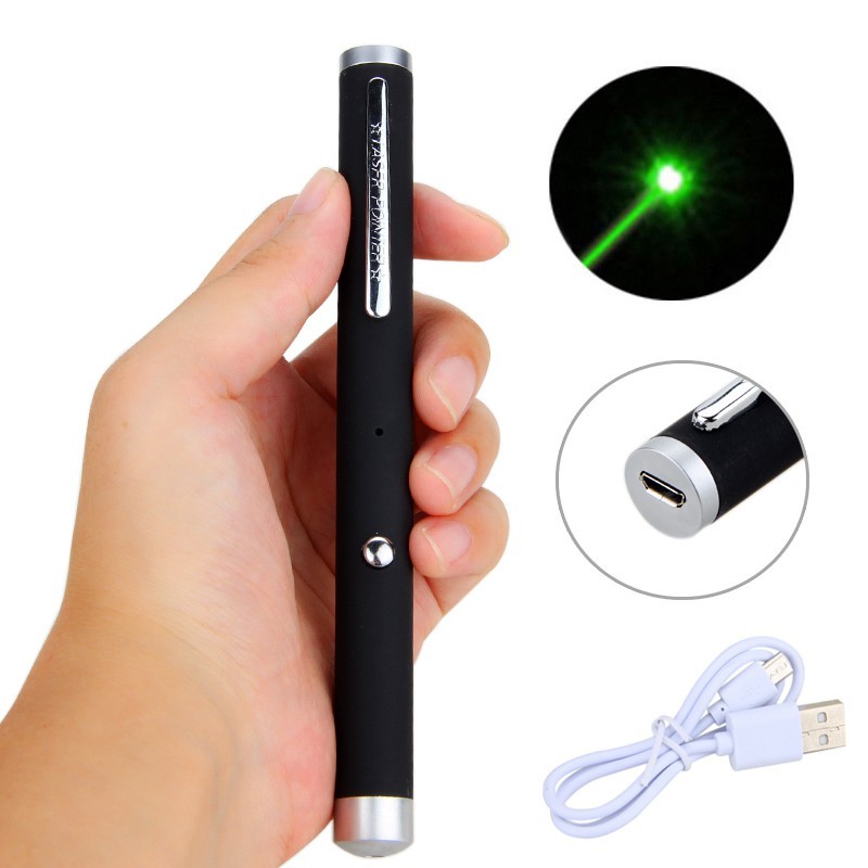USB Charging LED Laser Pointer Pen 5mw Powerful Flashlight (without box ...