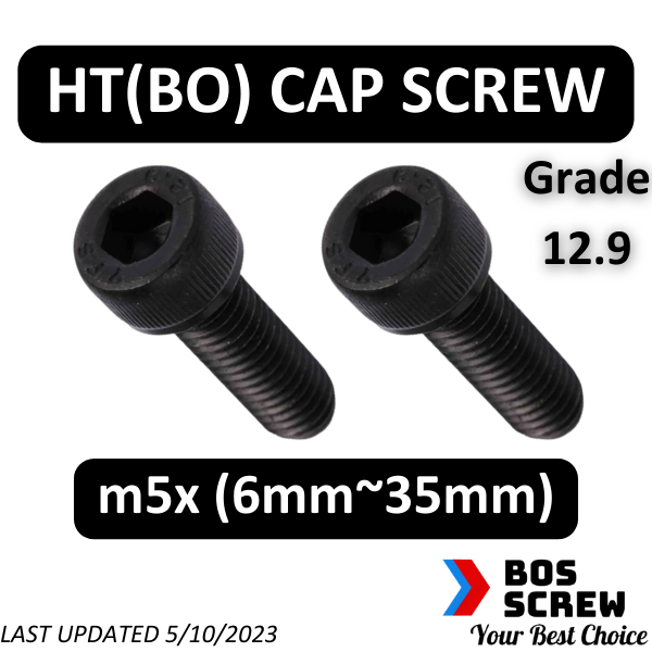 HT Socket Cap Screw m5 x 6mm~35mm (Black Oxide) (Allen bolt, Allen Cap ...