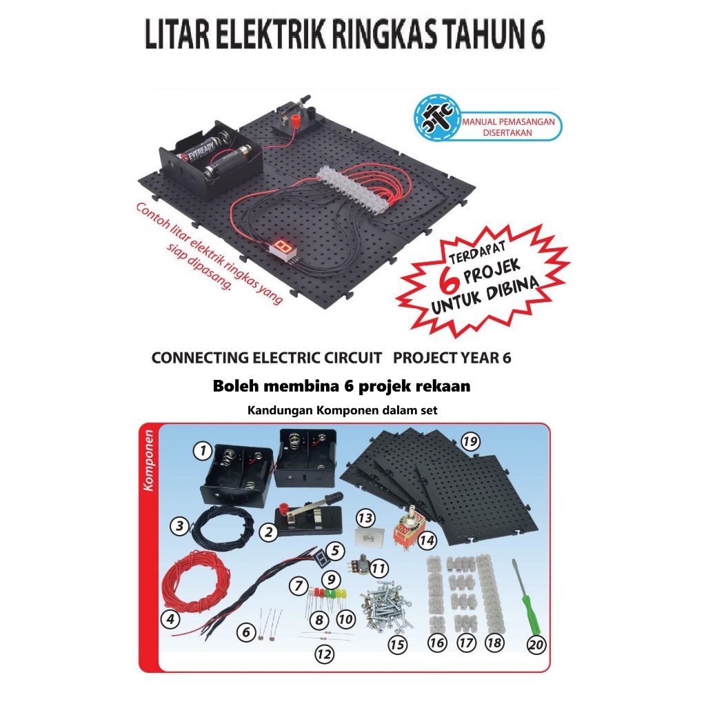 DIY CONNECTING ELECTRIC CIRCUIT PROJECT - PROJEK LITAR ELEKTRIK RINGKAS ...