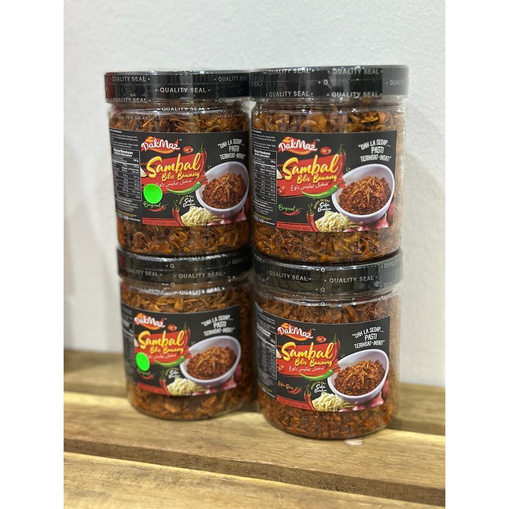 DAK MAZ: Botol 100g Sambal Bilis Bawang yang kering rangup tahan lama ...