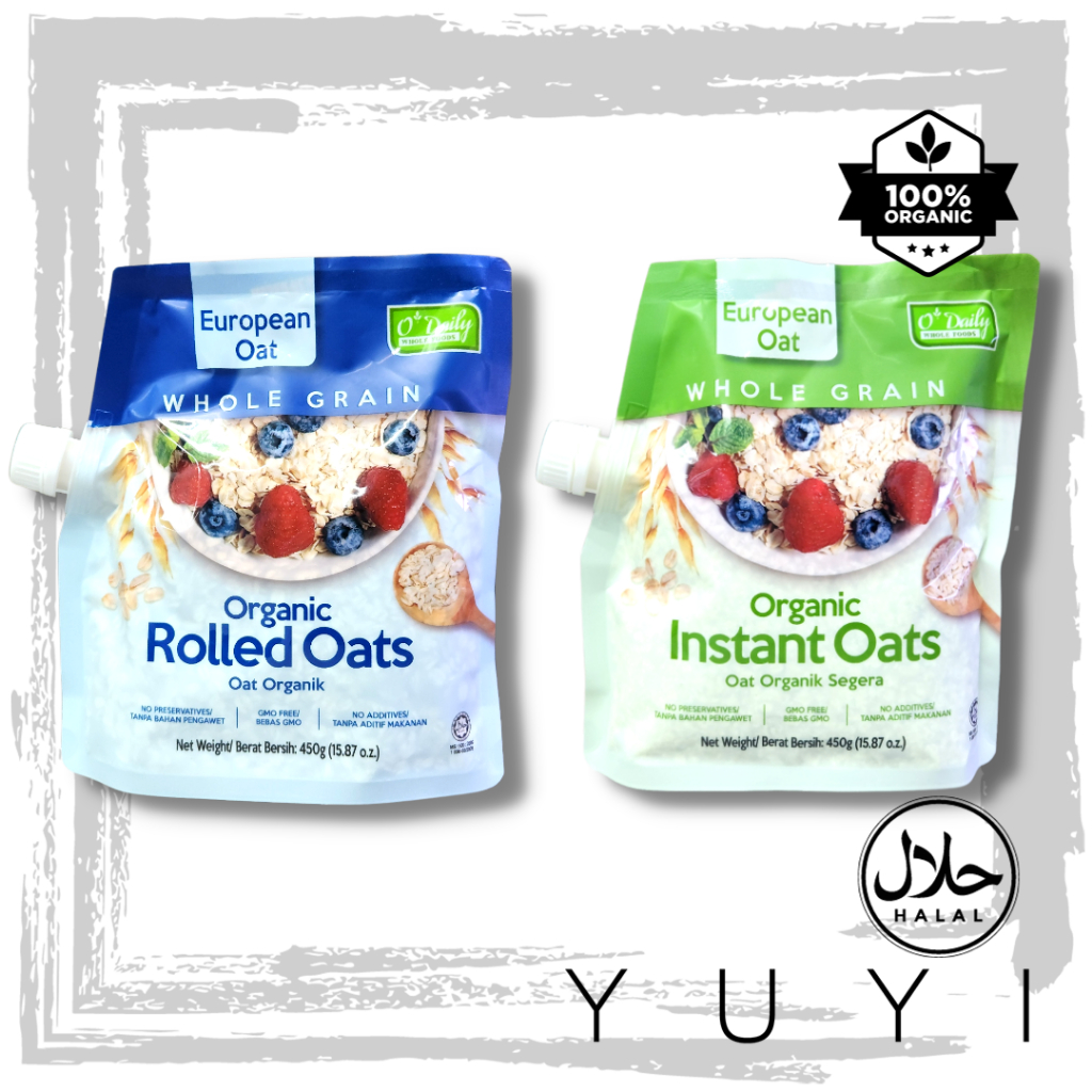 【O'Daily】Organic Oats - 450g | Shopee Malaysia