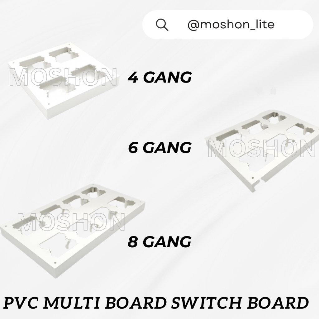 PVC Multi Board / Switch Board 4Gang 6Gang 8Gang (WHITE) | Shopee Malaysia