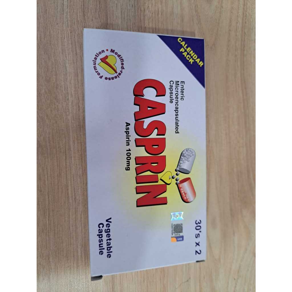 CASPRIN (Aspirin 100mg) CAPSULES (1 BOX x 60 CAPSULES) | Shopee Malaysia