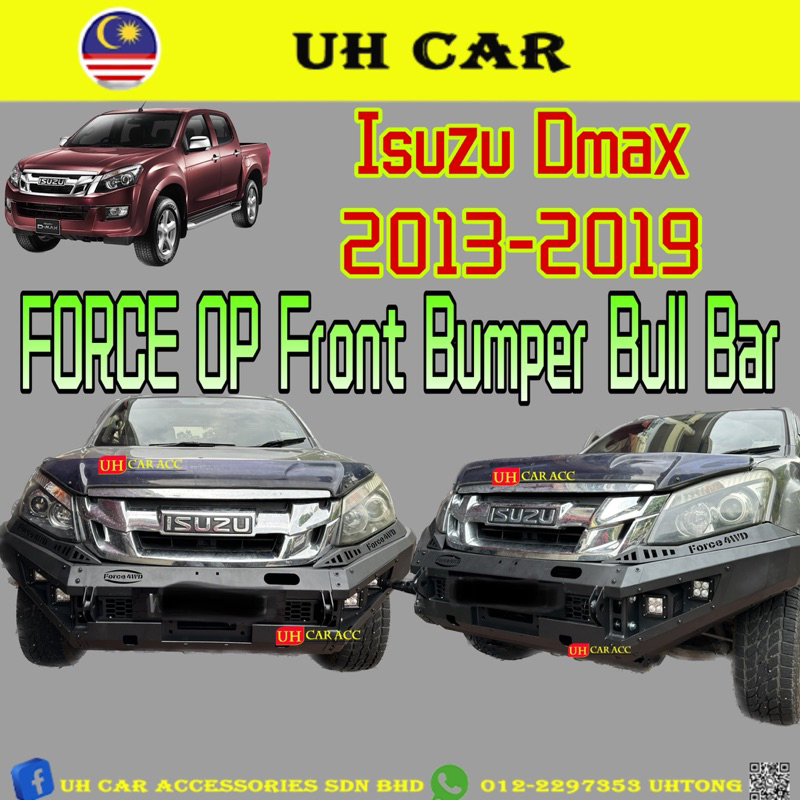 (FORCE OP) Isuzu D-max Dmax Force Op Front Bumper Bull Bar Bullbar ...
