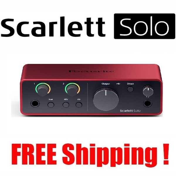 Focusrite Scarlett Solo (4th Gen / 3rd Gen) USB Audio Interface with ...