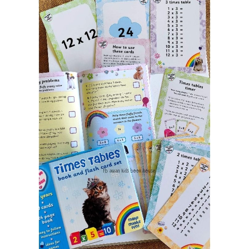 TIMES TABLES FLASH CARDS AND BOOK. KAD SIFIR DAN BUKU DARAB UNTUK KANAK ...