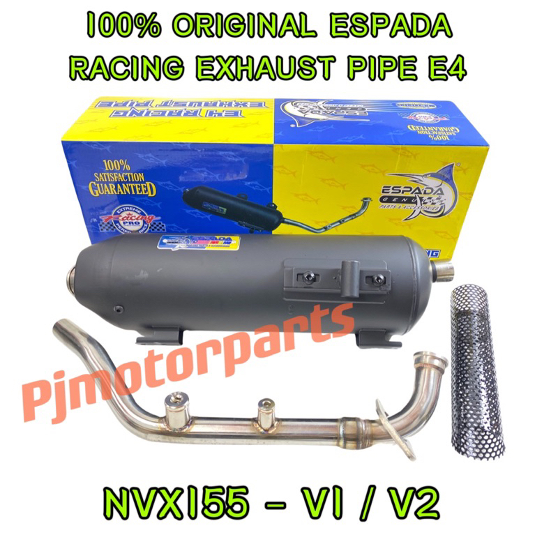 YAMAHA NVX155 V1 V2 (100% ORIGINAL ESPADA) E4 28mm Racing Exhaust Pipe Ekzos paip Aerox E4 ...