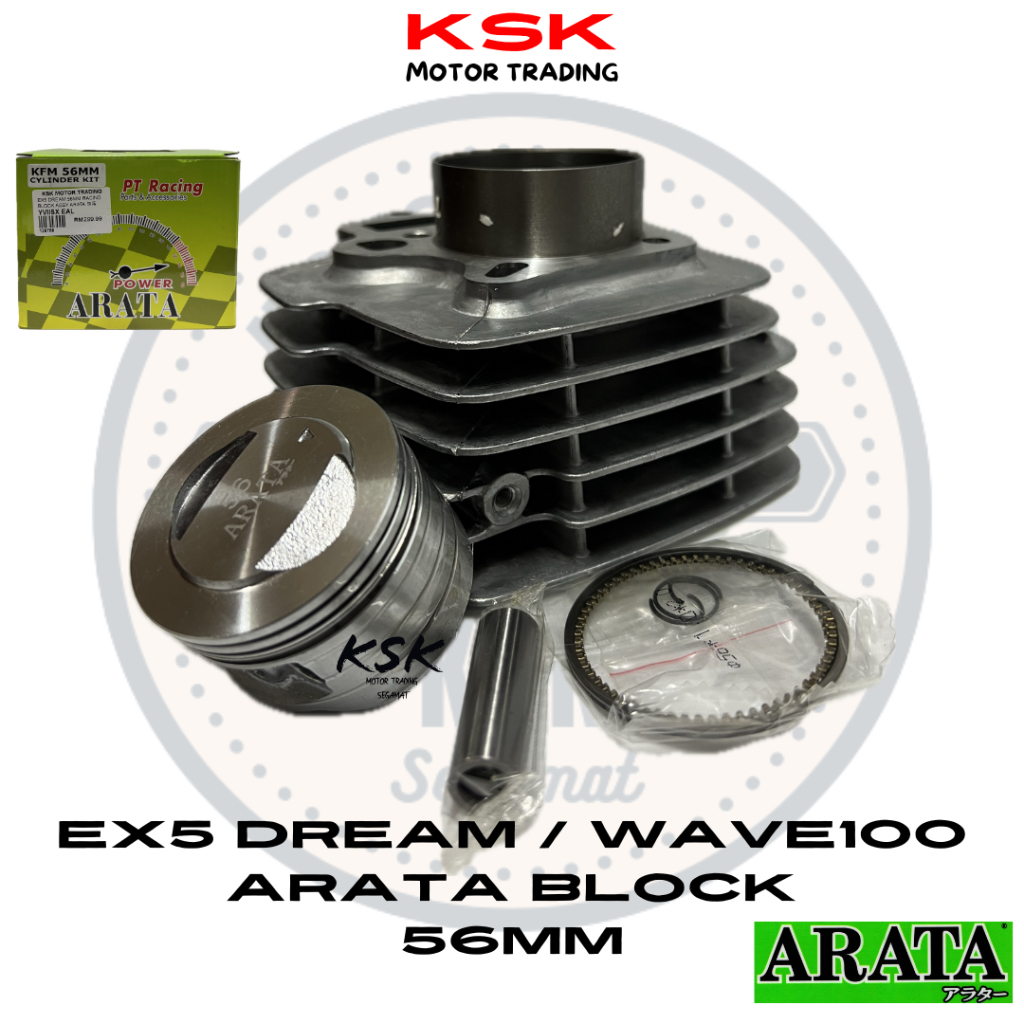 【10.10 SALE】EX5 DREAM / WAVE100 W100 CYLINDER BLOCK ARATA 56MM RACING | Shopee Malaysia