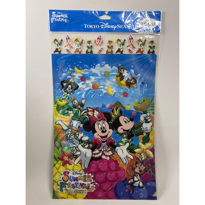 Original Disney Mickey Minnie dale & chip summer festival file folder ...
