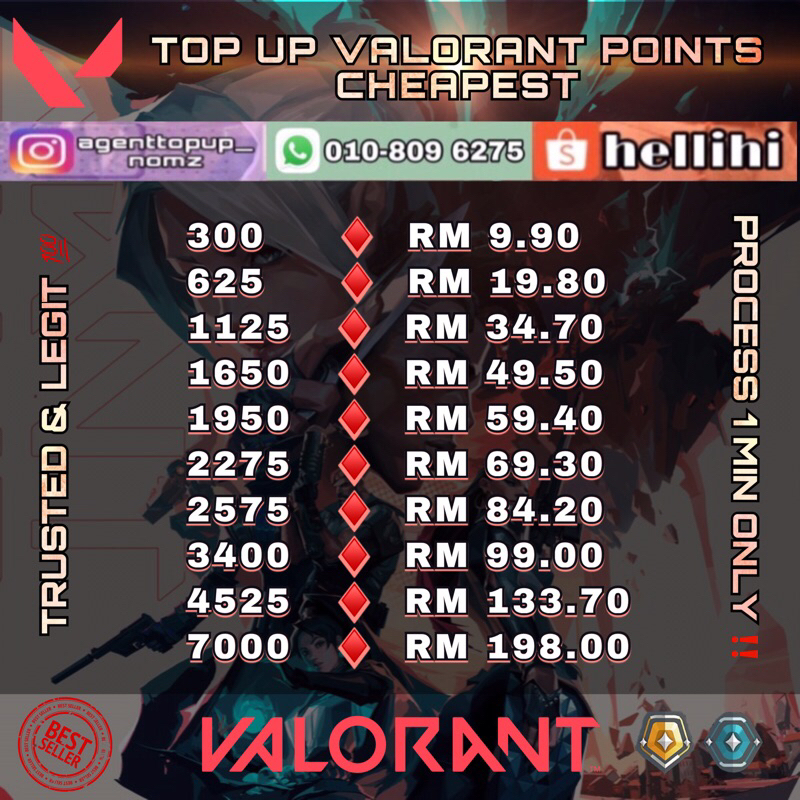 (1)TOP UP VALORANT Credit | Recharge VALORANT Credit | TOPUP VALORANT ...