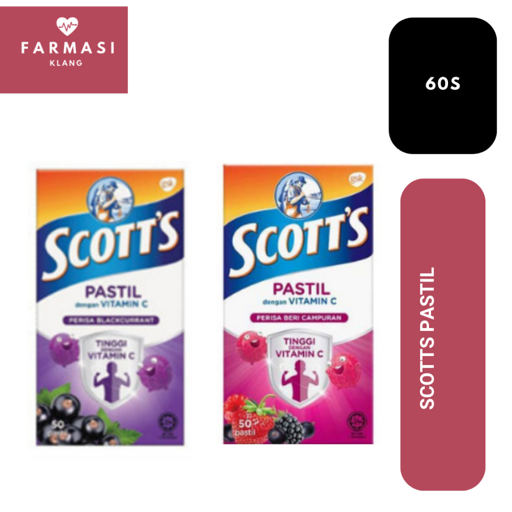 Scotts Pastil dengan Vitamin c Berri/ Blackcurrant 50s | Shopee Malaysia