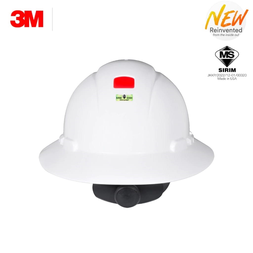 3M H-800SFR-UV Full Brim Safety Helmet / DOSH SIRIM Approved/ Ratchet ...