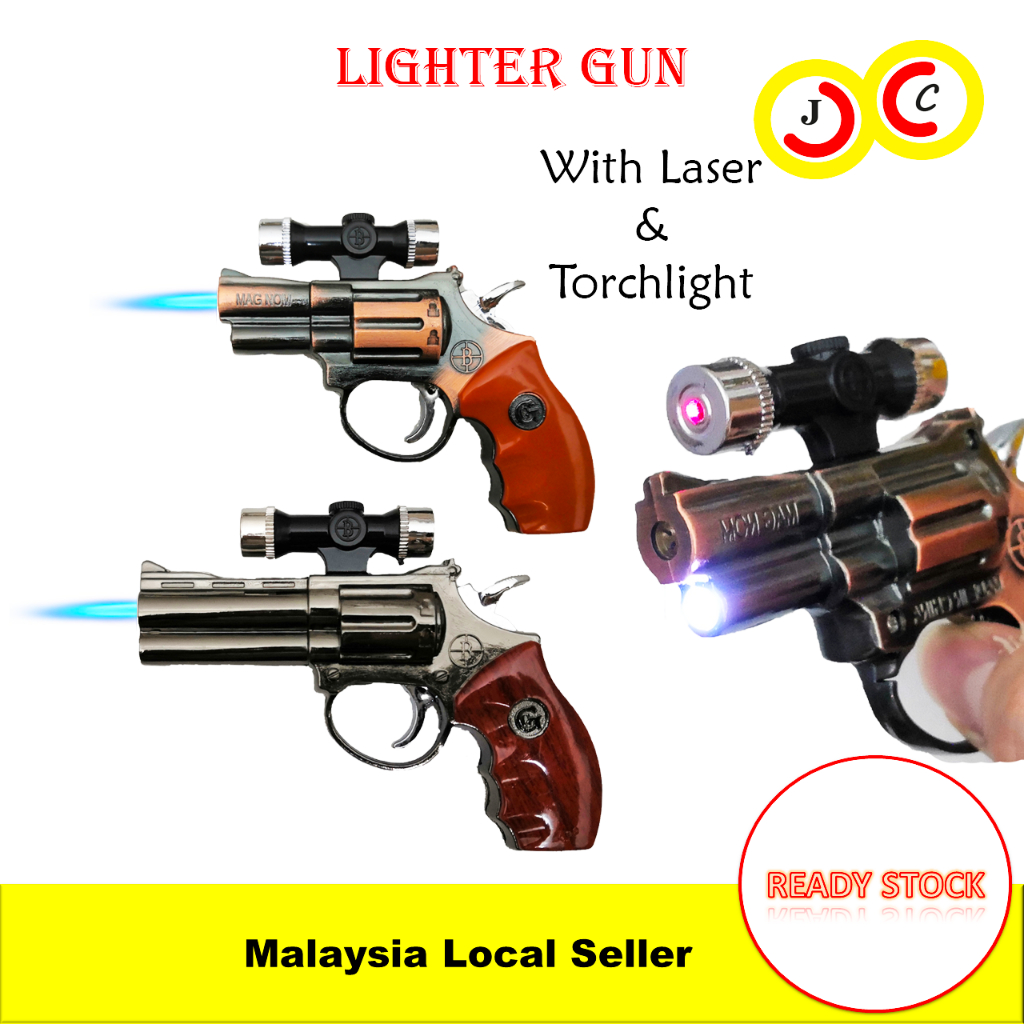 Windproof Jet Lighter Flame With Laser and Torchlight Premium Creative ...