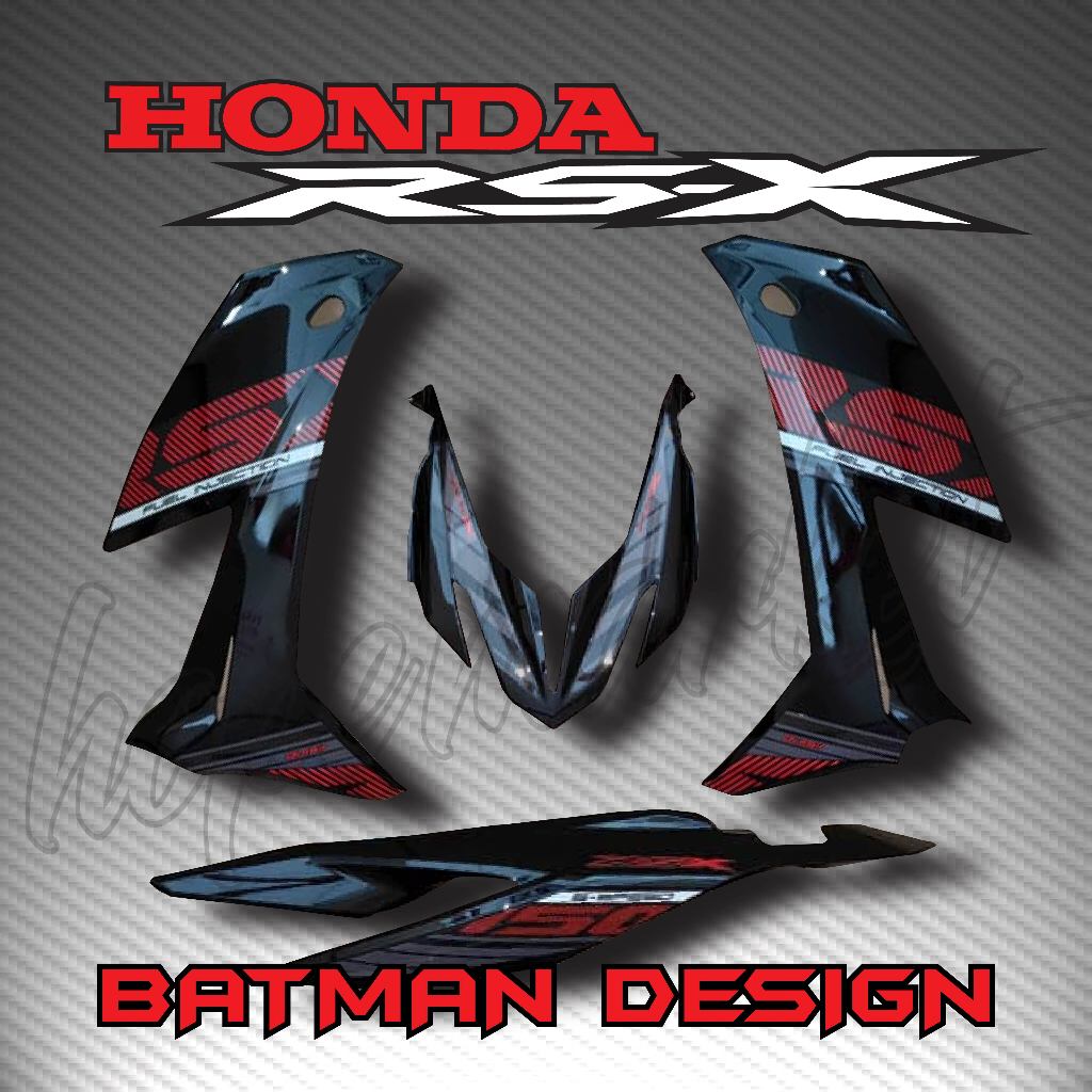 STRIPE MOTOR HONDA RSX 150 ( 27 ) CUSTOM BATMAN DESIGN BODY STICKER ...