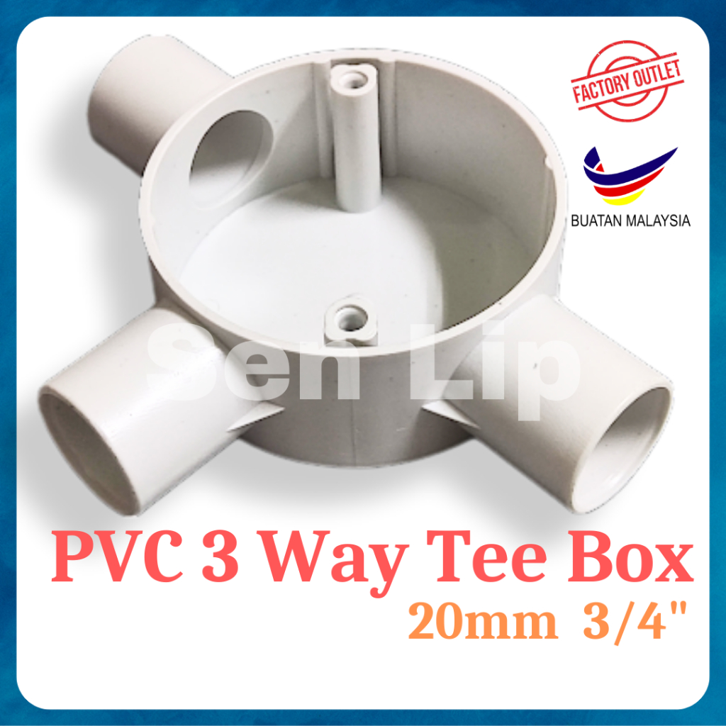 [Wholesale] 20mm (3/4") PVC 3 Way Tee Box for PVC Conduit Pipe Fitting ...
