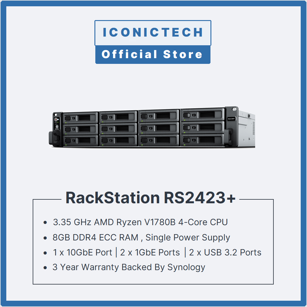 Synology RackStation RS2423+ 12Bay nas enclosure | Shopee Malaysia