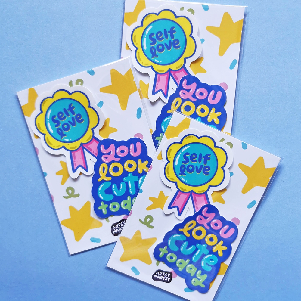 Waterproof/Vinyl Sticker Pack-Self Love | Shopee Malaysia