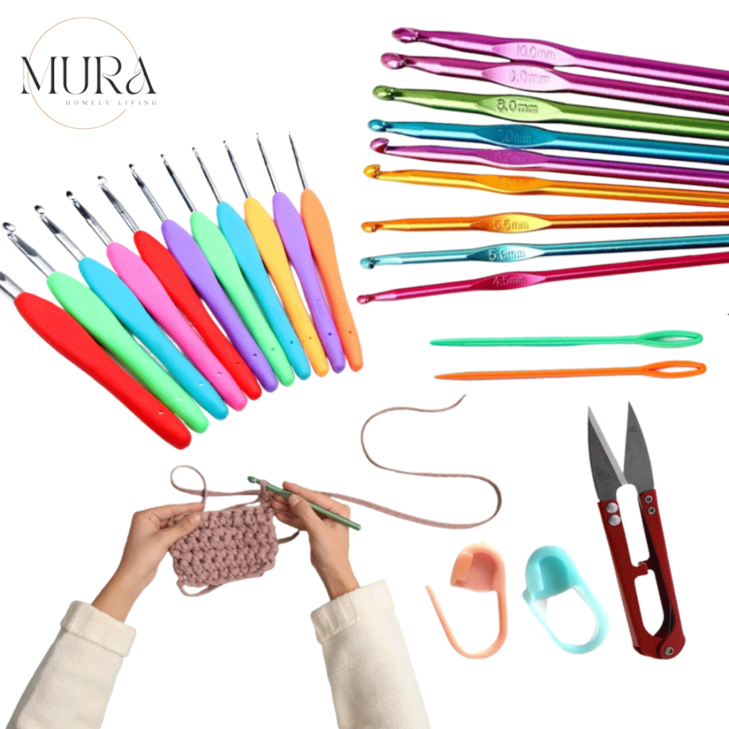 GD Aluminium Crochet Hooks / Yarn Knitting Needles / DIY Knitting Tools ...