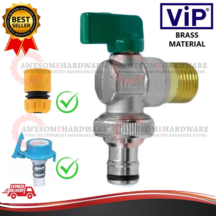 VIP 300 1/2" BRASS CHROMED MINI BIB TAP GARDEN TAP SMALL SIZE FOR ...