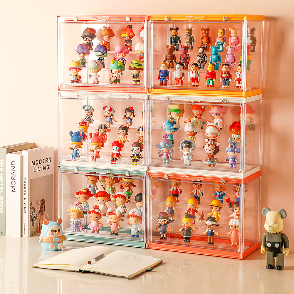 Clear Display Case Display Box Dustproof Storage Showcase Figurines ...
