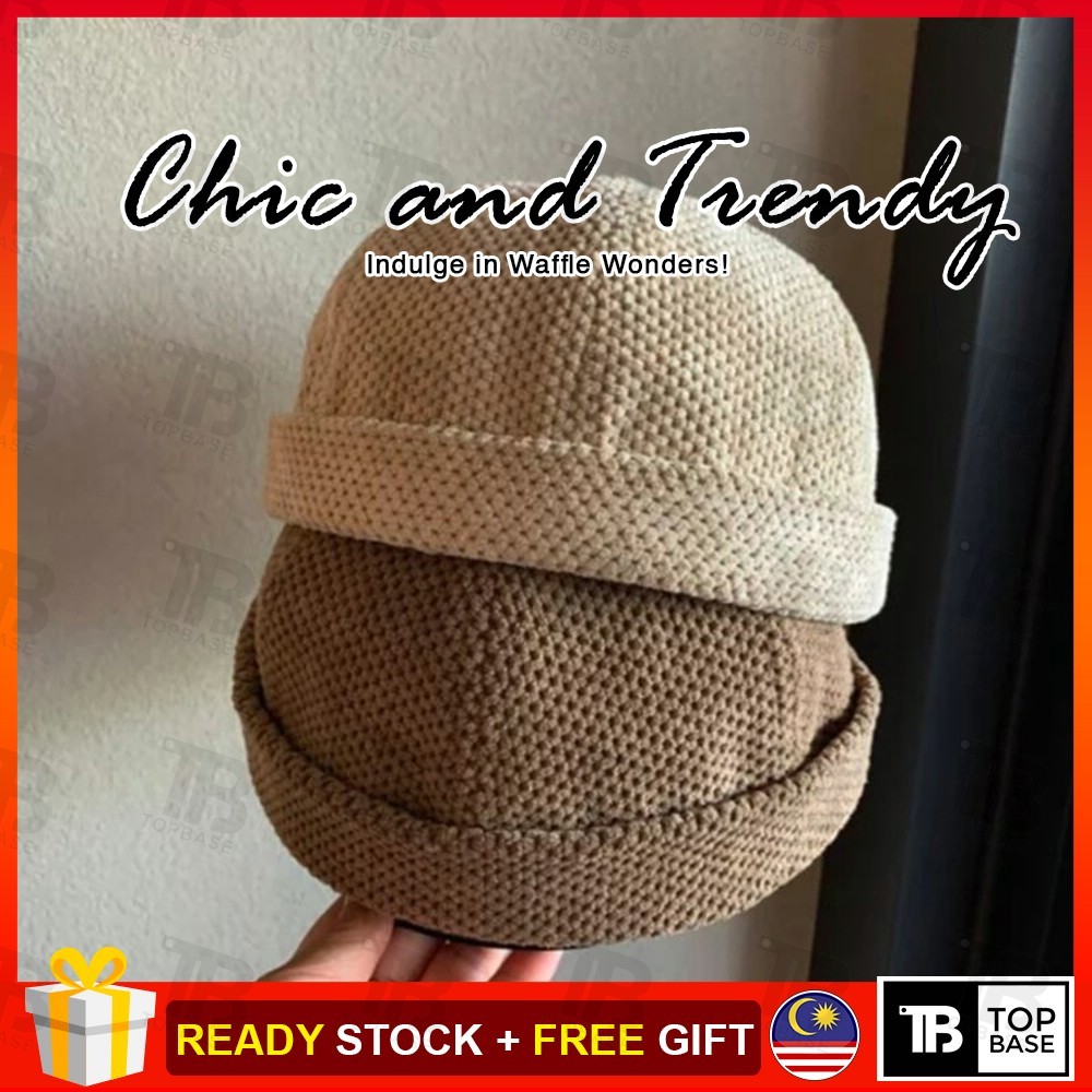 READY STOCK Top Base Fashion Docker Cap Skullcap Retro Sailor Cap ...