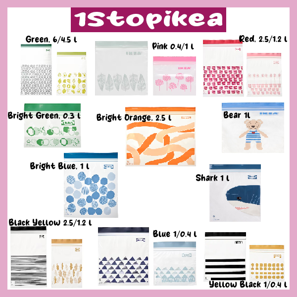 💥ORIGINAL💥 💜IKEA Istad Thick Resealable Storage Bag/Double Ziplock ...