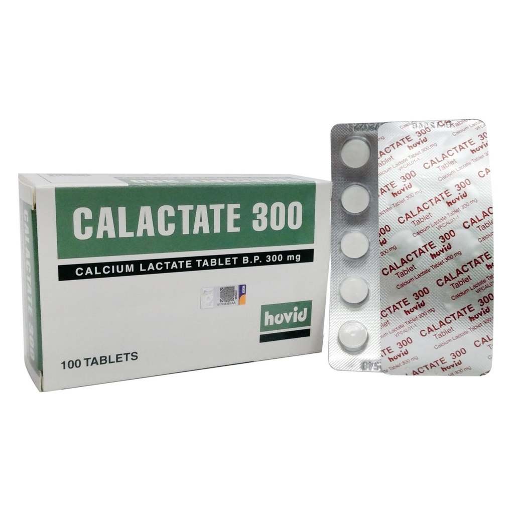 Hovid Calactate 300mg calcium lactate tablet 300mg 100tablet (exp June ...
