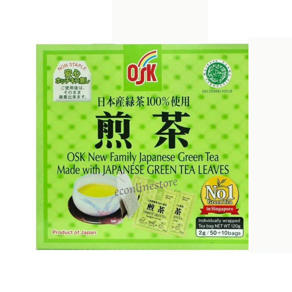 OSK New Family Japanese Green Tea Made with Japanese Green Tea Leaves (2g x 50) x 1 box | Shopee ...