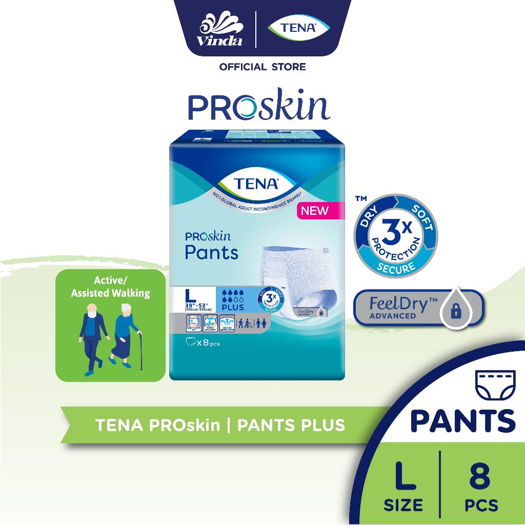 TENA PROskin Pants Plus Adult Diaper M9s/L8s/XL12s/XXL10s | Shopee Malaysia