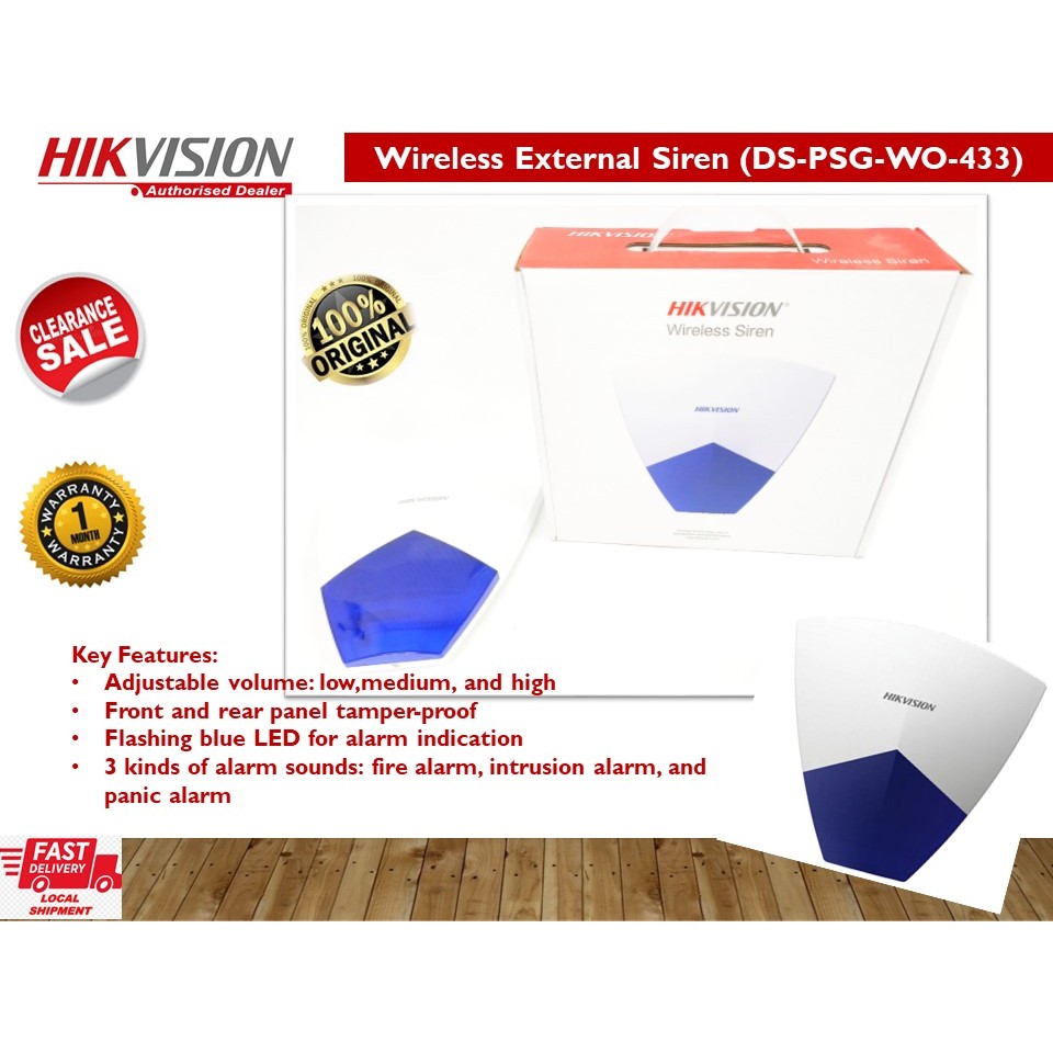 HIKVISION Wireless Siren (DS-PSG-WO-433) - Wireless External Siren ...