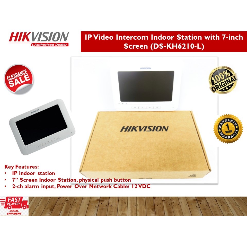 HIKVISION IP Video Intercom Indoor Station with 7-inch Screen (DS ...