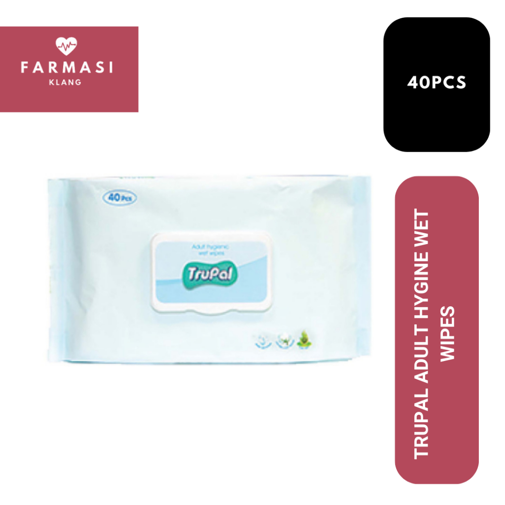Trupal adult wet wipes 40's | Shopee Malaysia