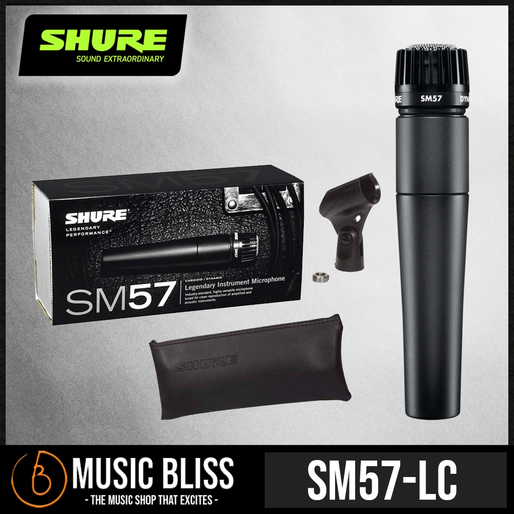 Shure SM57-LC Dynamic Instrument Microphone Includes Stand Adapter ...