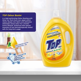Top Liquid Detergent Odour Buster Yellow 3.6kg | Shopee Malaysia