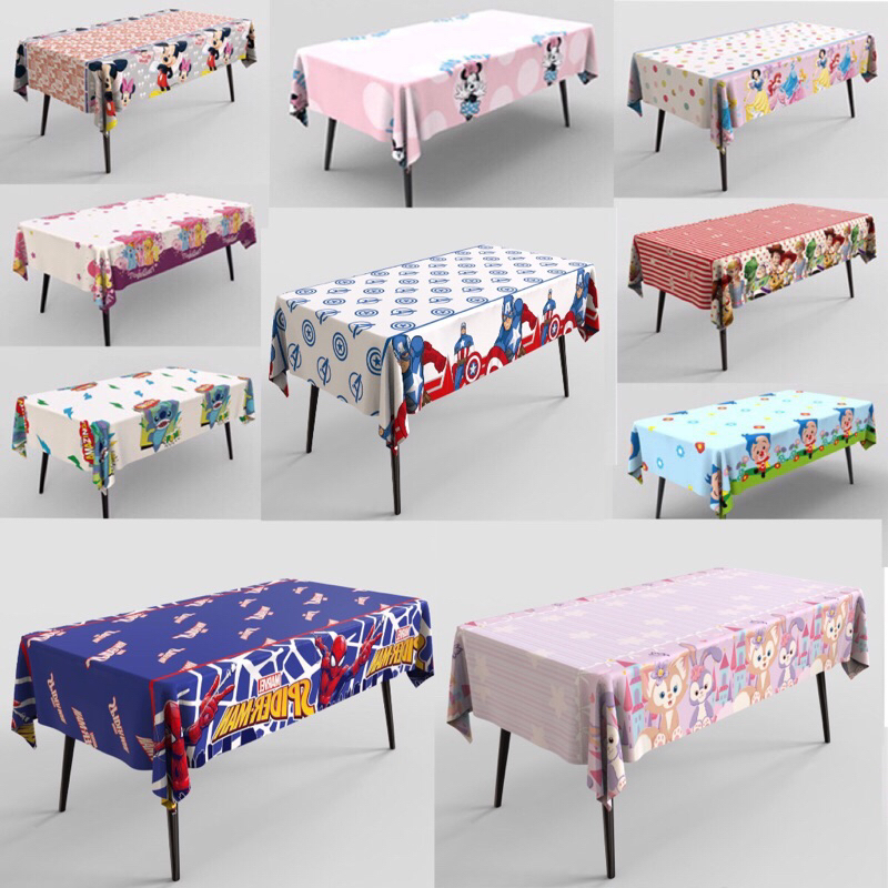🇲🇾 137*183cm Long Disposable Tablecloth Table Cover cloth Top Cover ...