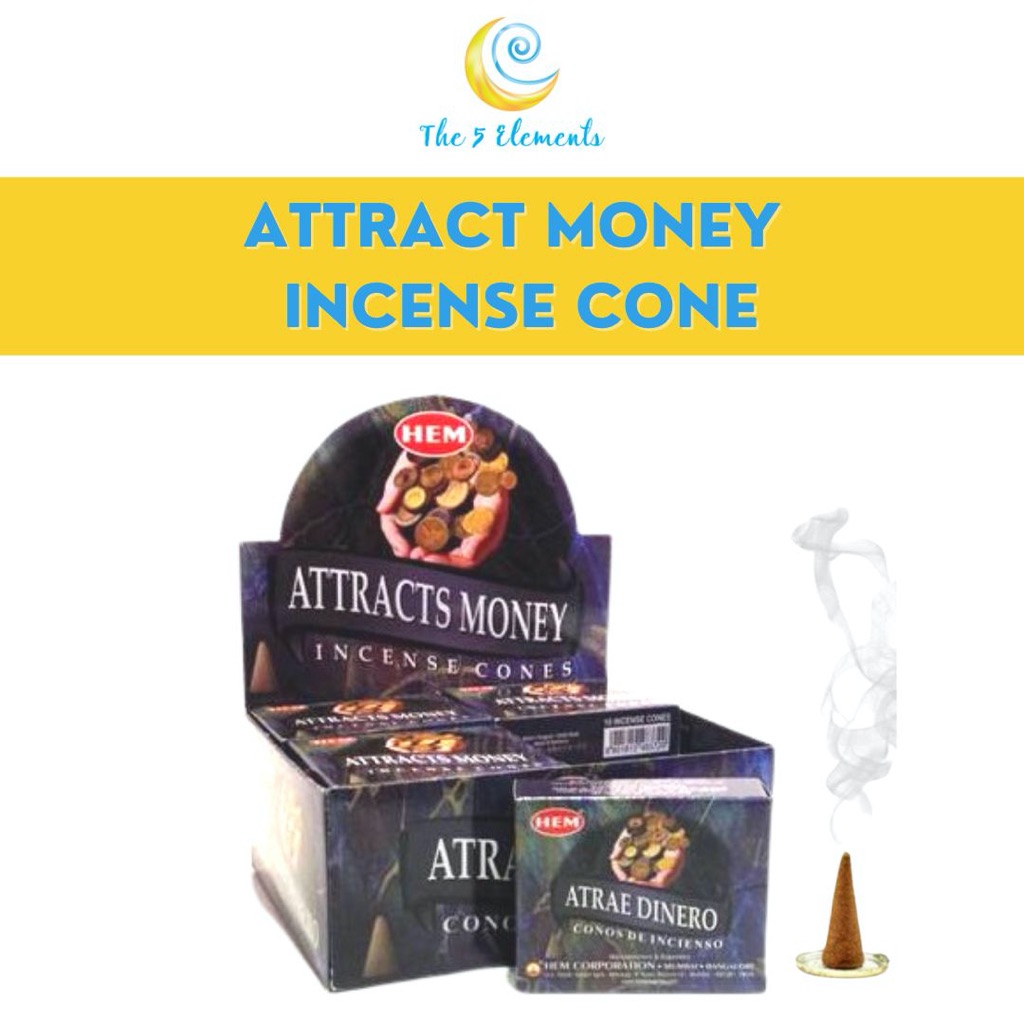 HEM Premium Quality Hand Crafted Attract Money Dhoop Incense Cones with ...
