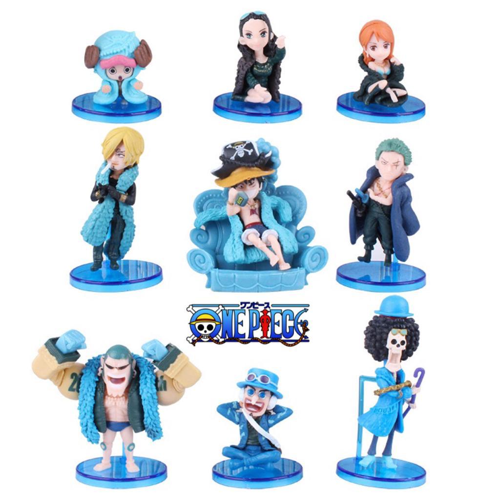 One Piece 20th Anniversary 9pcs Luffy Zoro Sanji Nami Robin Usopp ...