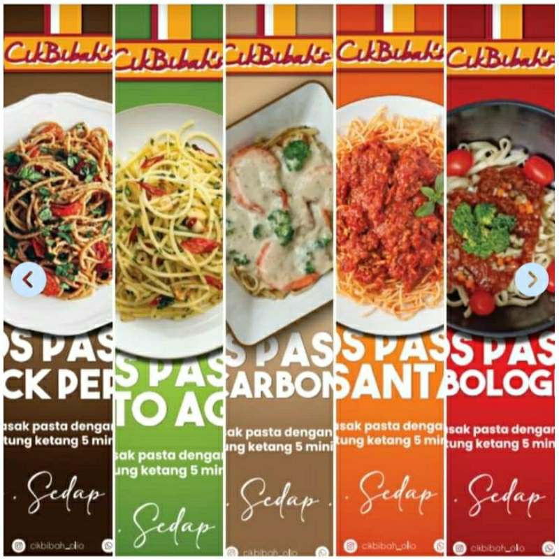Ready To Eat Sos Pasta Cik Bibah MSG Preservatives (Pre Order ...