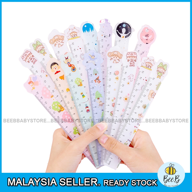 BoZhiJin R-0124 Cute Cartoon Ruler Student Ins Scale Draw Line Painting ...