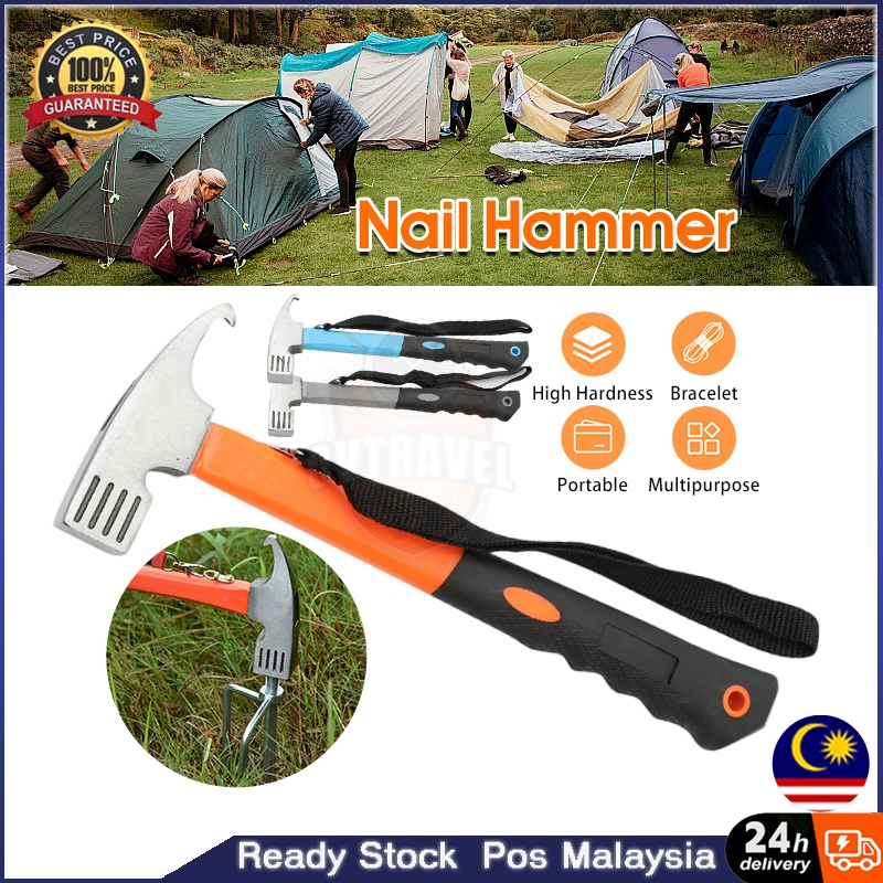 Outdoor Camping Hammer Multifunction Tent Peg Hammer Camping Tool Tent ...