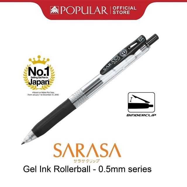 Zebra Sarasa Clip JJ15 Gel Pen Black/Blue (0.5mm/0.7mm) | Shopee Malaysia