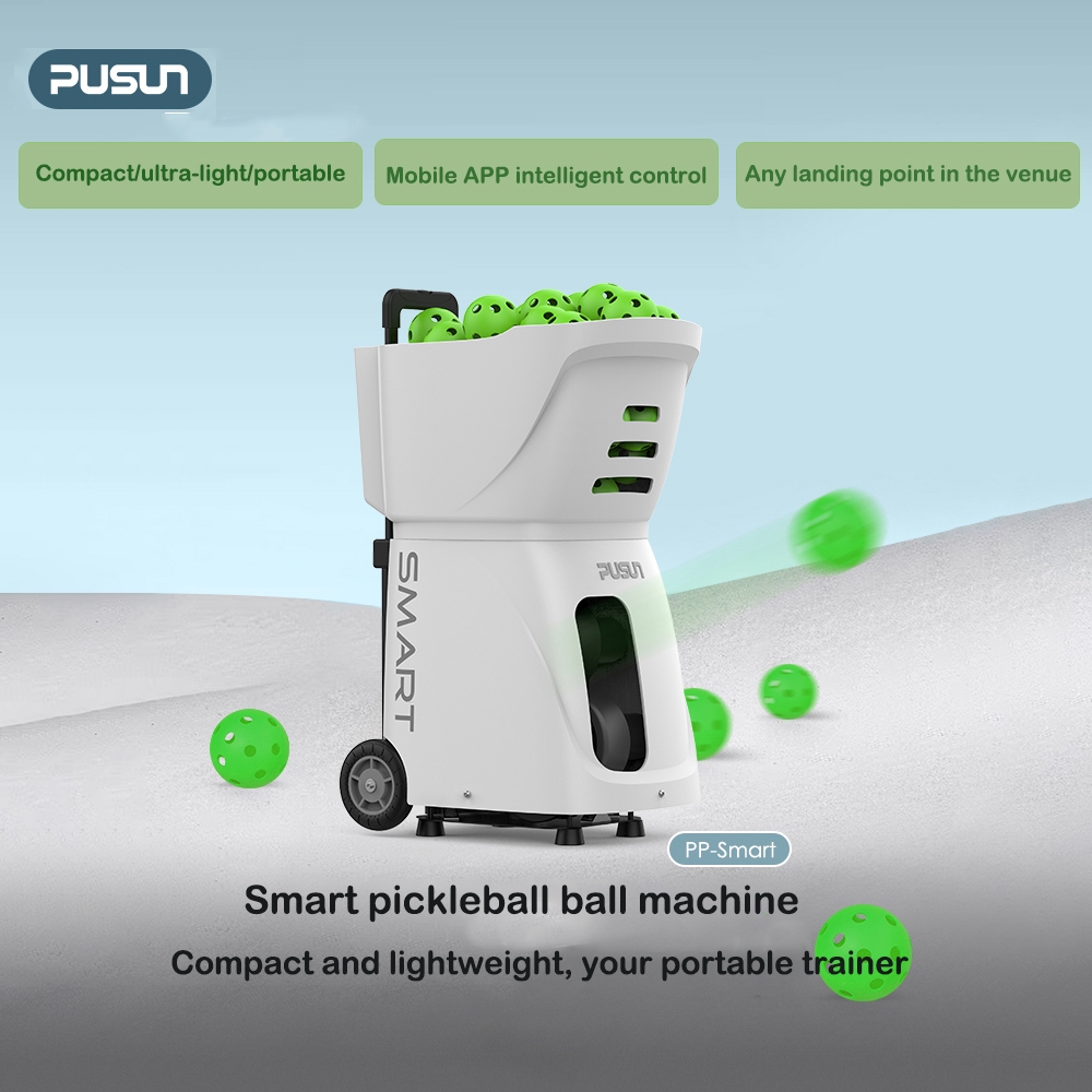 Pusun Intelligent pickleball server machine PP-SMART 匹克球训练 pickleball ...