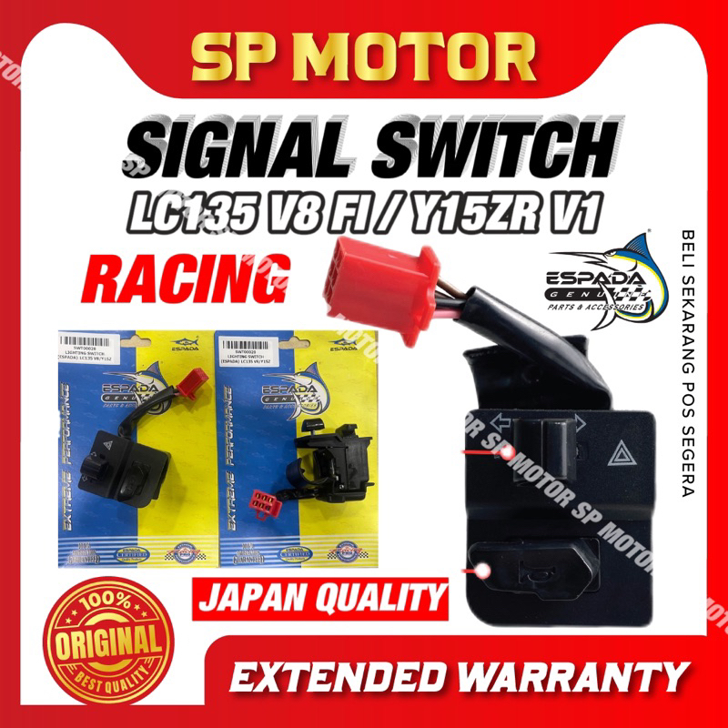 LC135 V8 FI / Y15 V1 / EZ115 LCV8 DOUBLE SIGNAL LH SWITCH ASSY KIRI ...