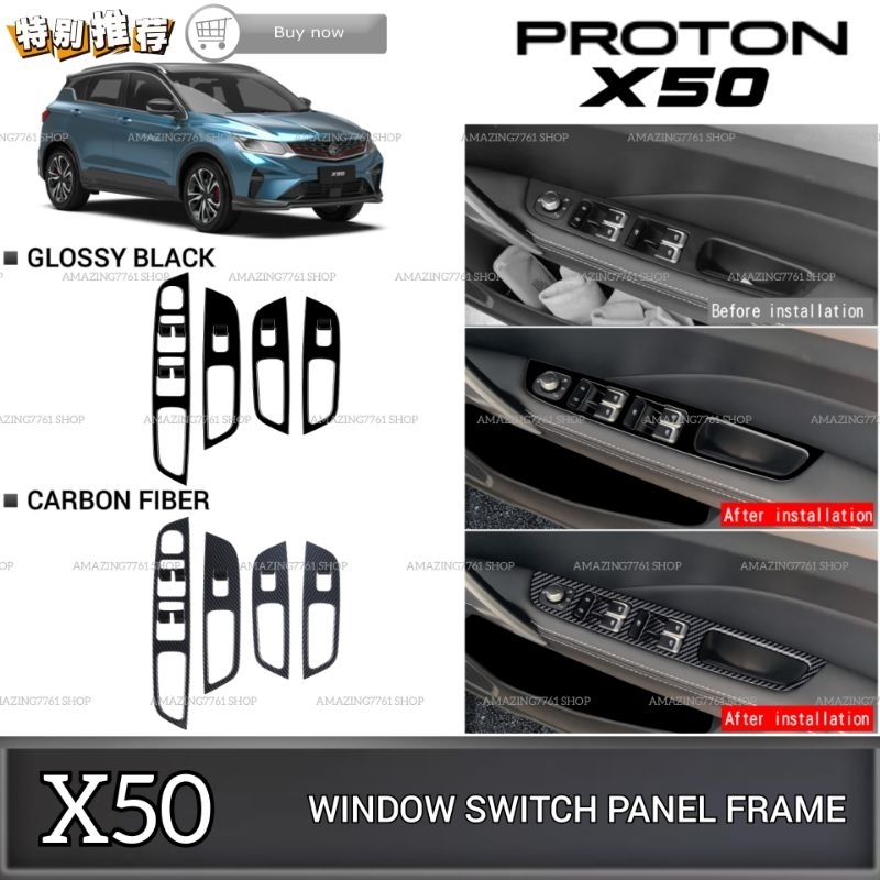 AMAZING PROTON X50 CAR POWER WINDOW SWITCH PANEL FRAME COVER TRIM ...