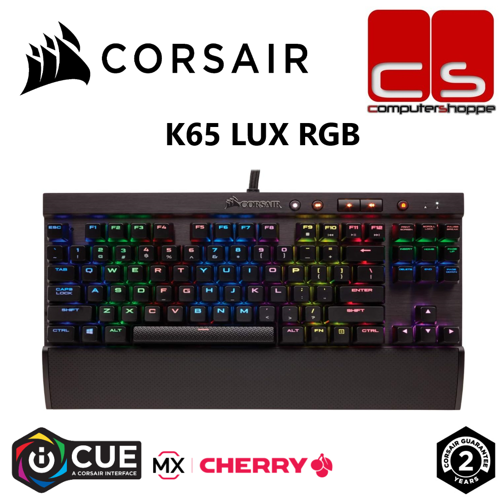Corsair K65 LUX RGB TKL Compact Mechanical Gaming Keyboard | Shopee ...