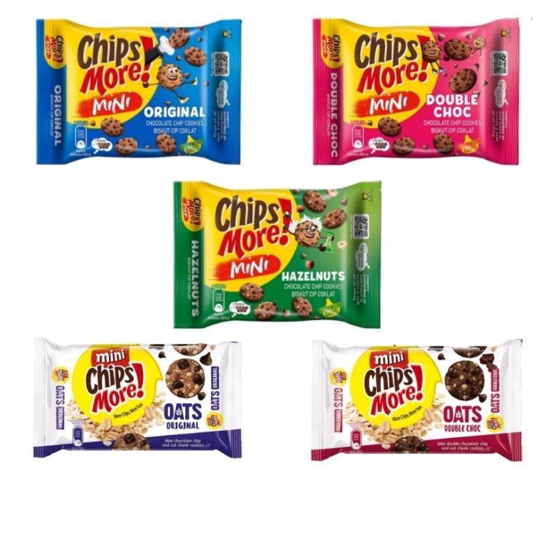 CHIPSMORE Mini Chocolate Chip Cookies 80g Original | Double Choc ...