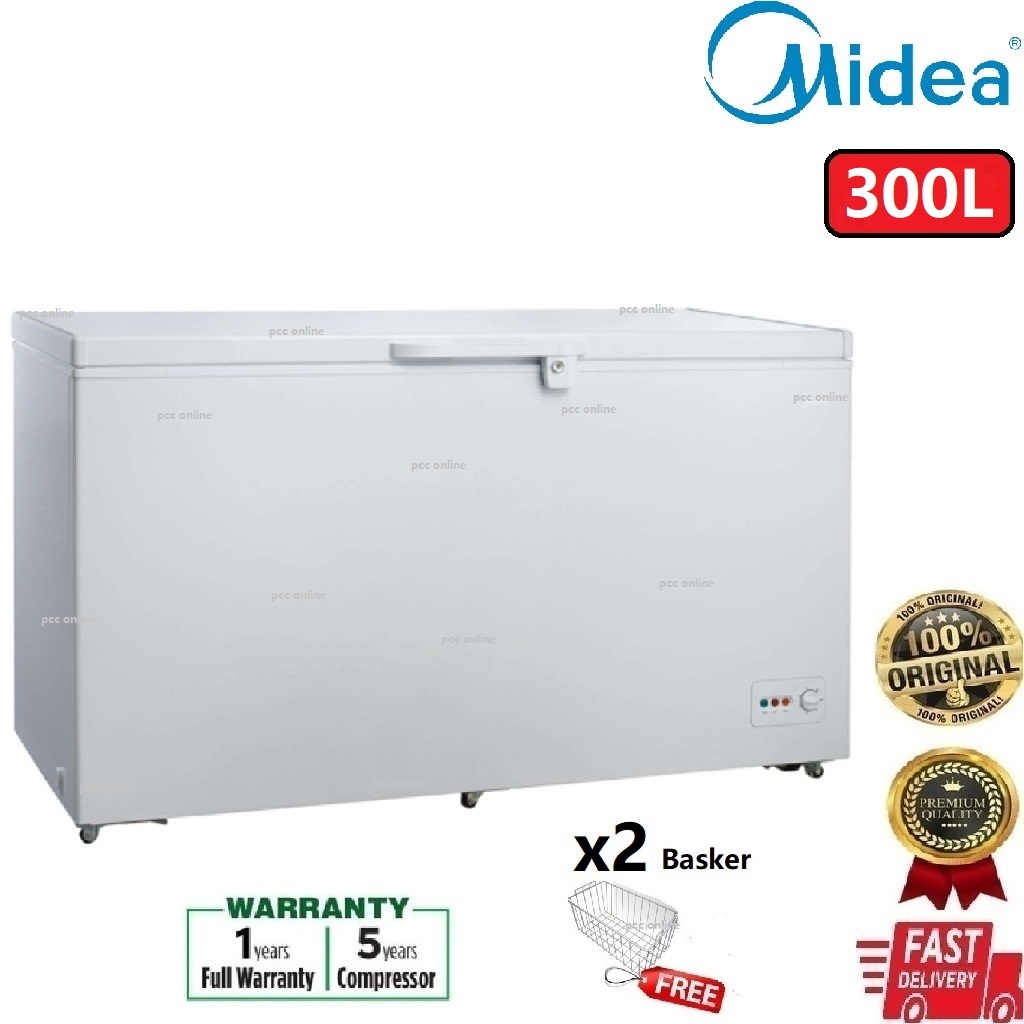Midea WD-300W Chest Freezer|Peti Sejuk Daging|Peti Sejuk Beku (300L ...