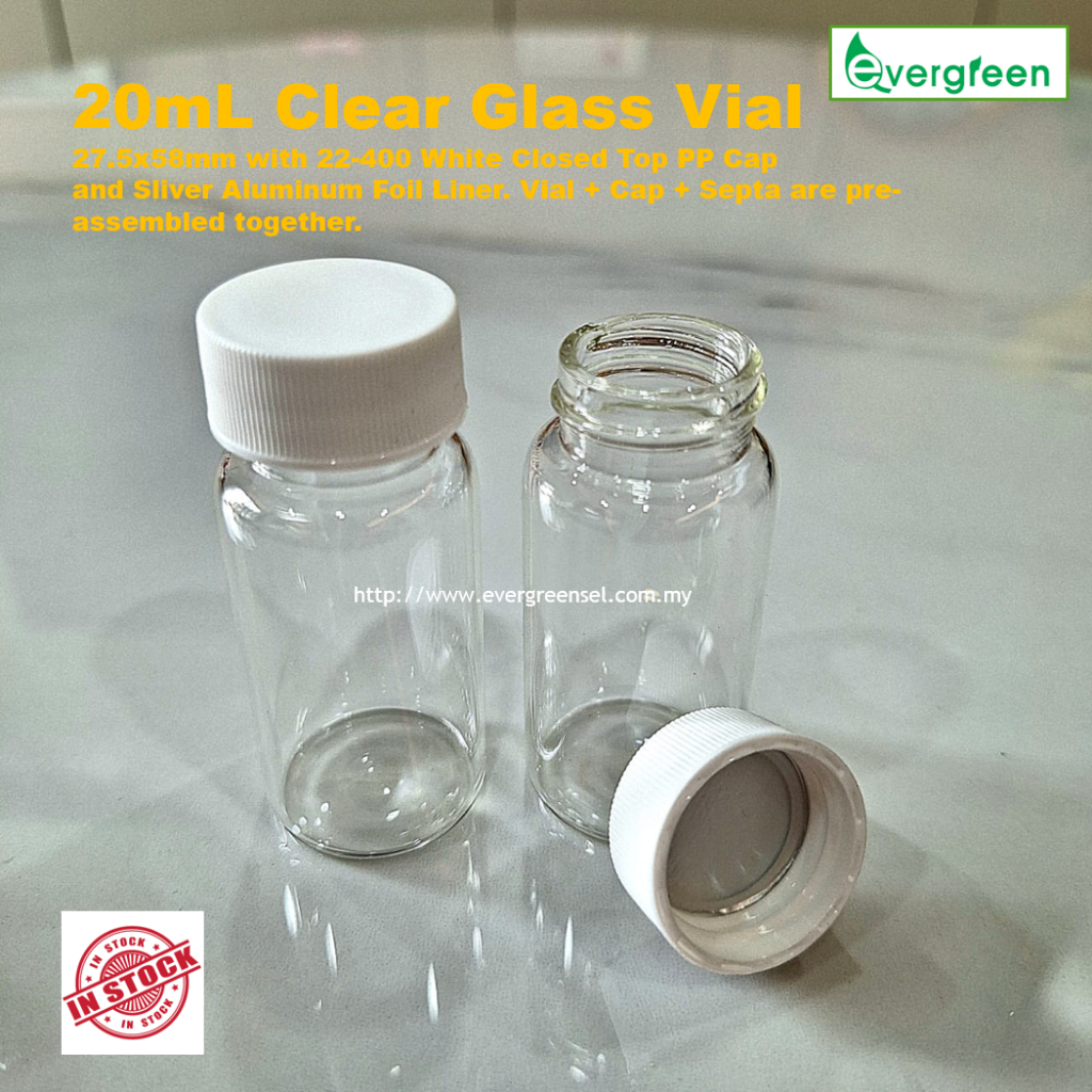 ( READY STOCK ) 20ml Glass Scintillation Vial/HDPE Scintillation Vial ...