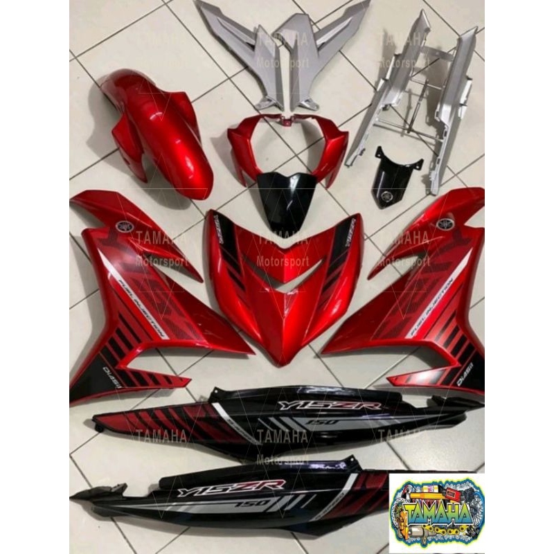 Yamaha Y15 Y15zr V1 V2 first model red Merah Purba cover set | Shopee ...